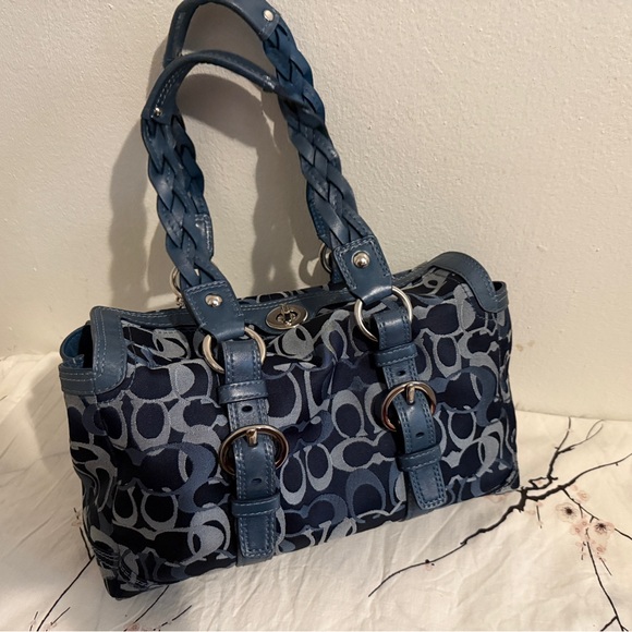 Coach | Bags | Vintage Coach Chelsea Optic Signature Jacquard Satchel ...